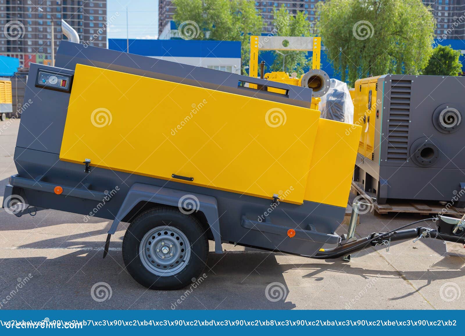 Mobile Diesel Compressor on Wheels for Supplying Pneumatic Air To ...