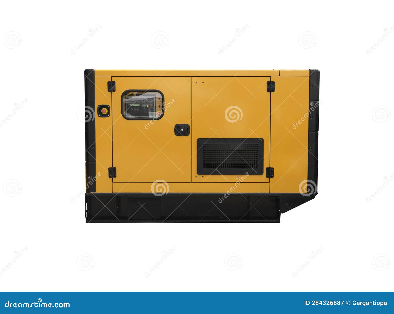 Yellow Mobile Diesel Generator for Emergency Electric Power Stock Image ...