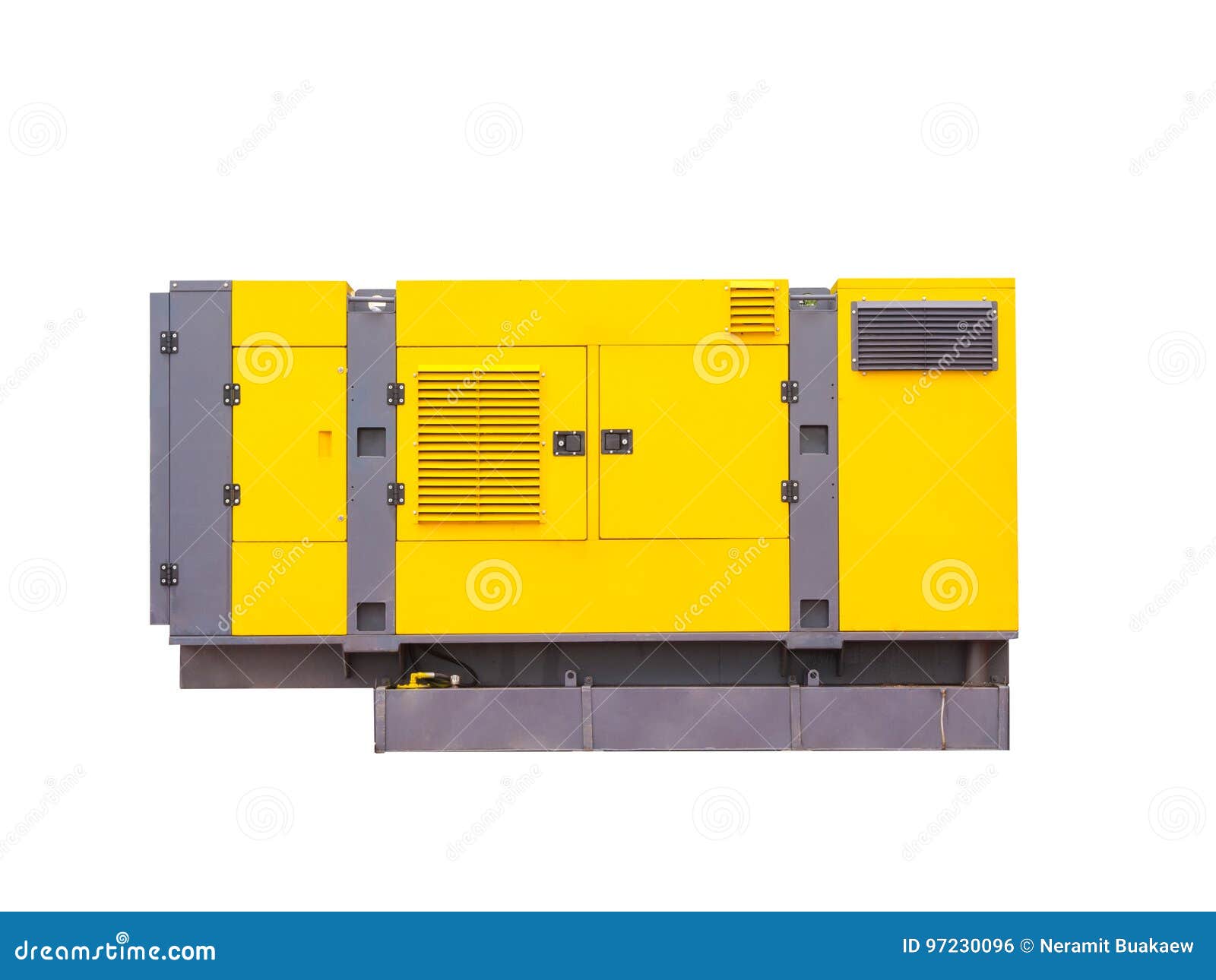 Mobile Diesel Generator for Emergency Electric Power. Isolated on White ...