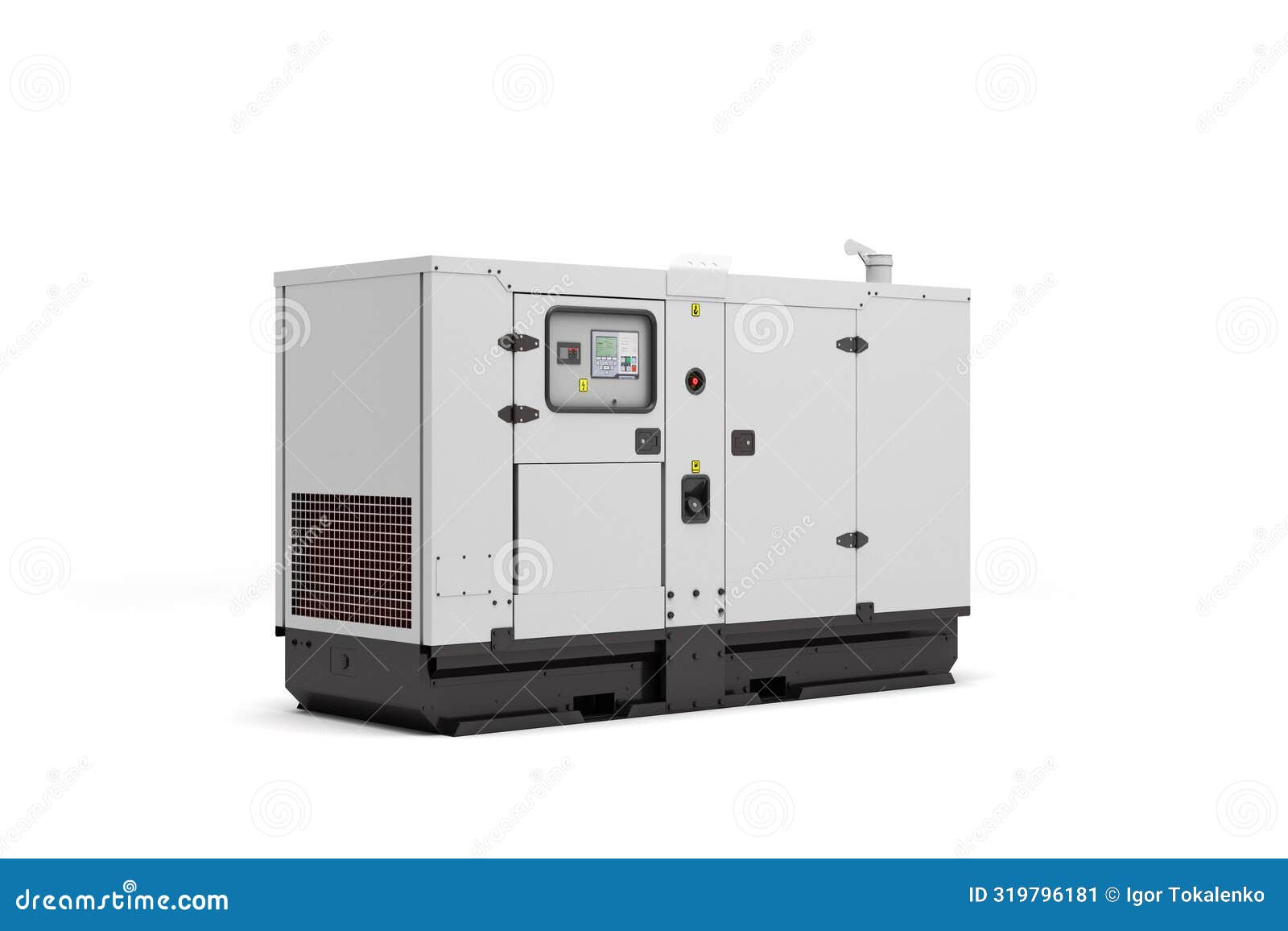 Mobile Diesel Generator for Emergency Electric Power Right View 3d ...