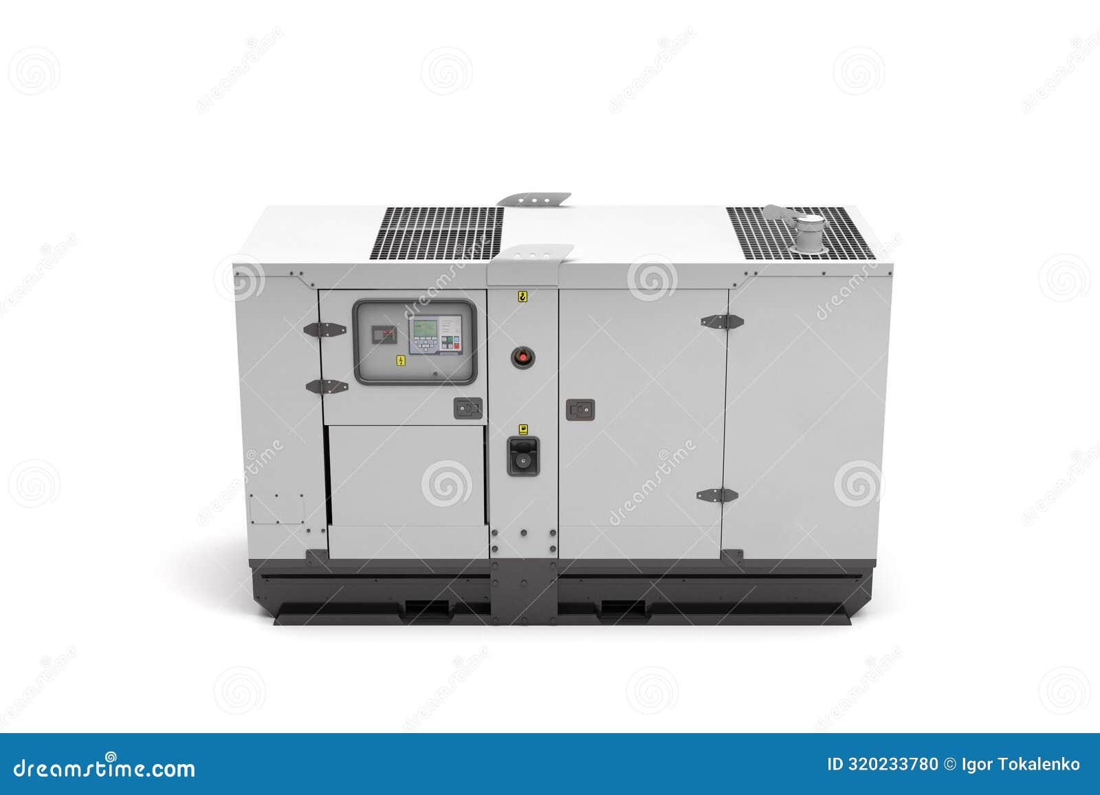 Mobile Diesel Generator for Emergency Electric Power Top View 3d Render ...