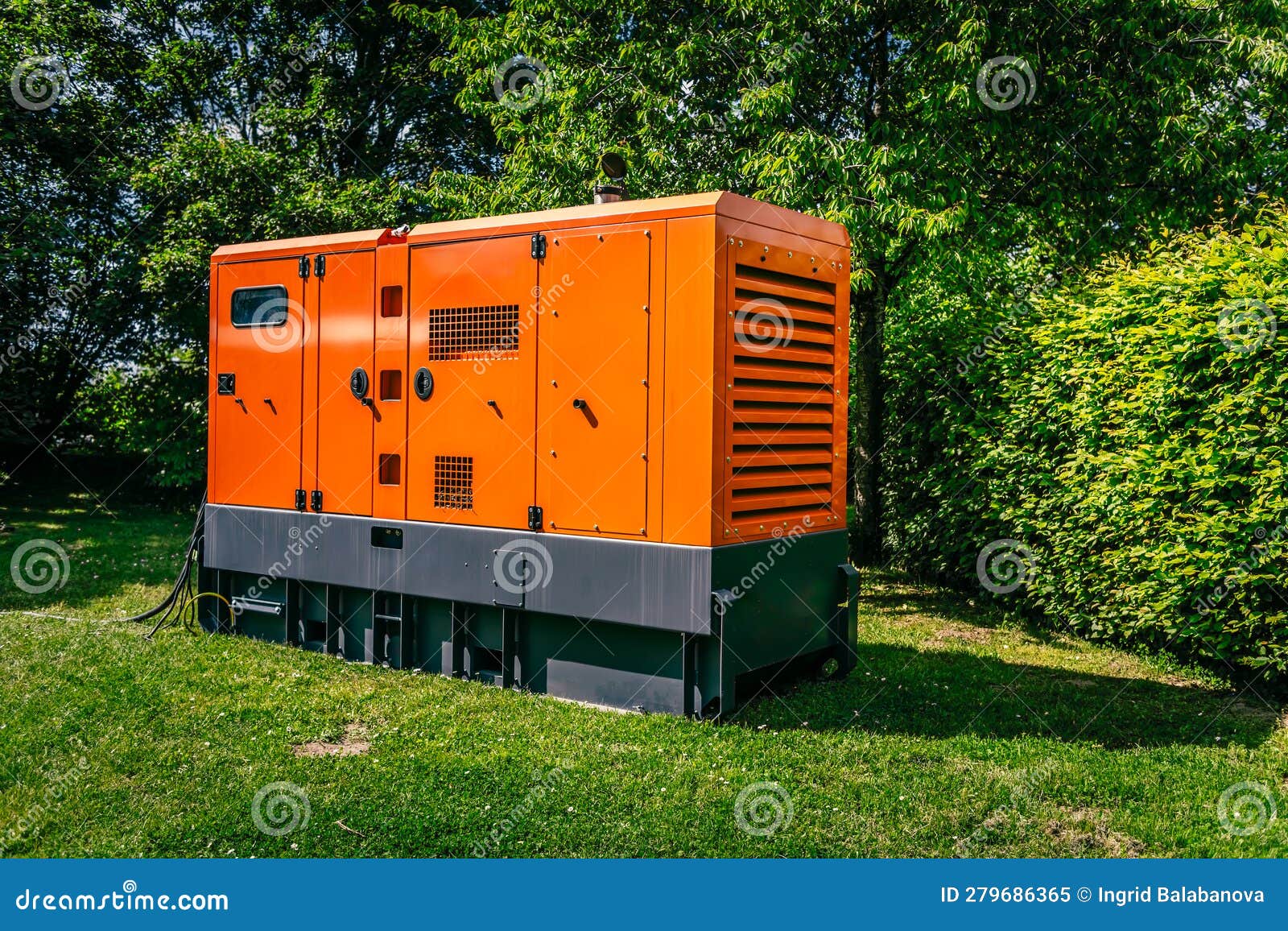 Mobile Diesel Generator for Emergency Electric Power Stock Image ...
