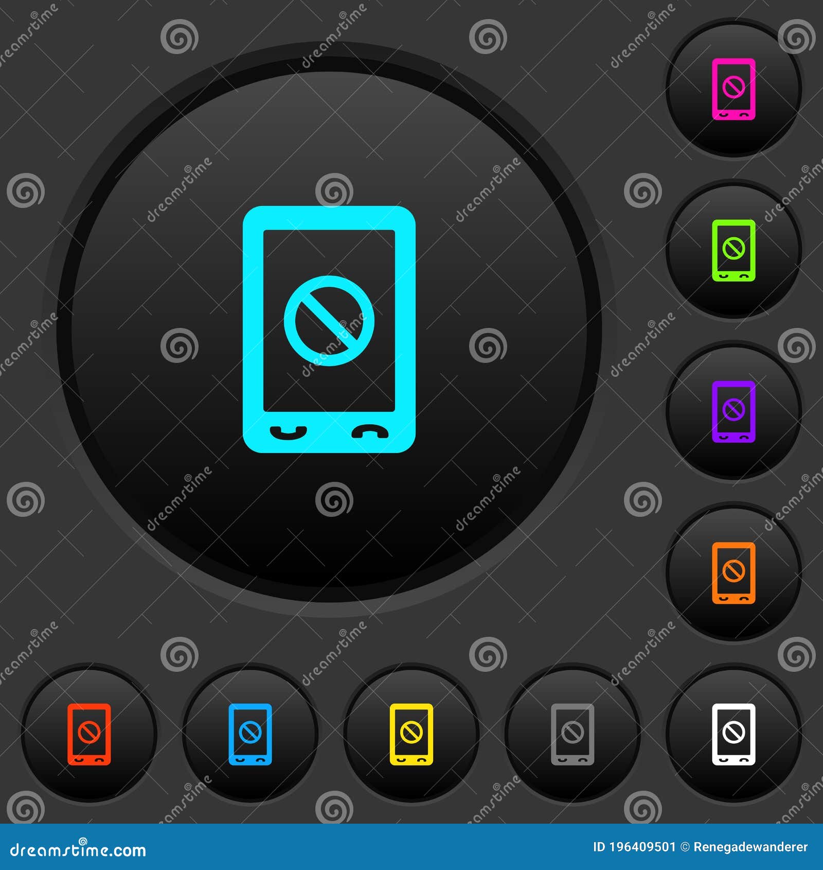 Mobile Disabled Dark Push Buttons with Color Icons Stock Vector ... Mobile Disabled Dark Push Buttons with Color Icons Stock Vector ...