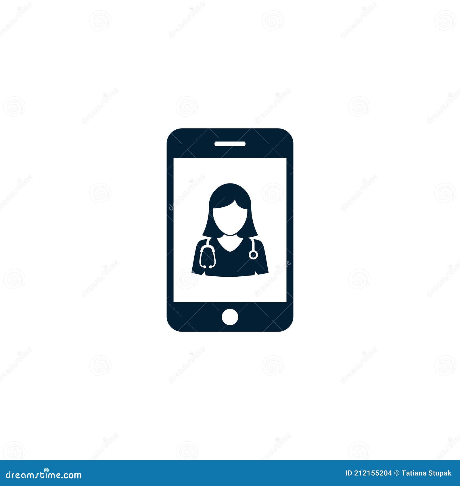 Mobile Doctor Icon, Medical Concept Vector Illustration Stock Vector ...