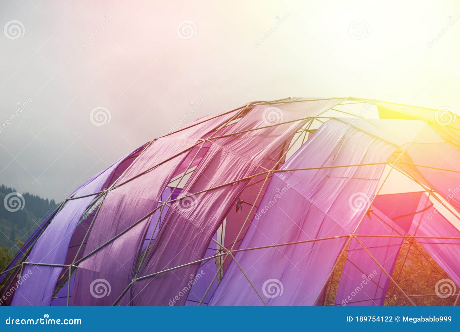 A Geodesic Dome Tents. a Hemispherical Thin-shell Structure Lattice ...