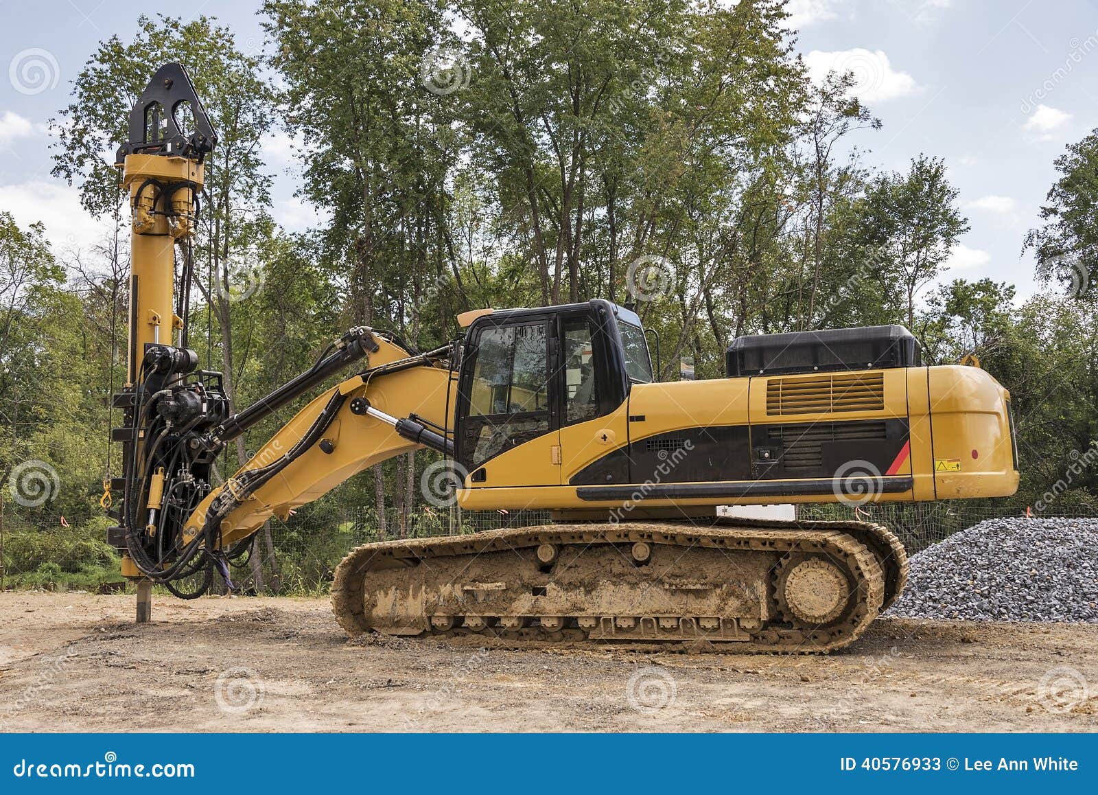 Mobile Drilling Machine on Construction Site Stock Image - Image of ...
