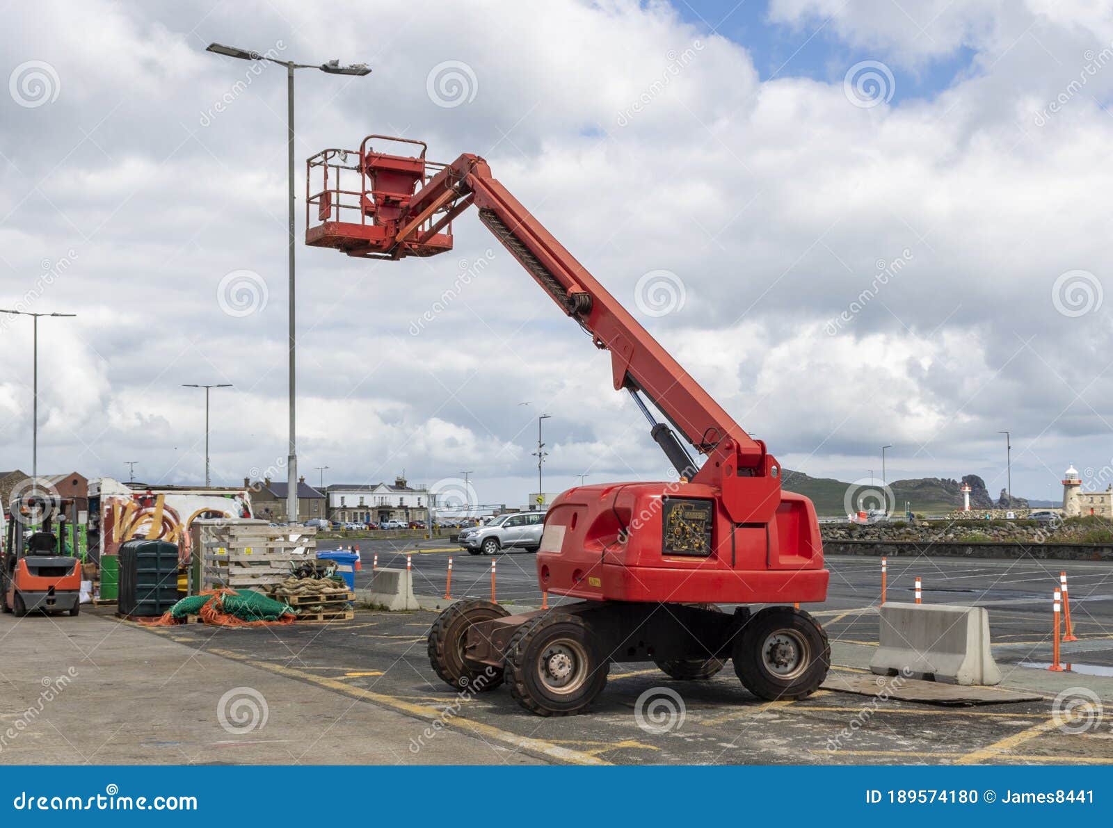 Mobile Elevating Work Platform Stock Photo - Image of mobile, hoist ...