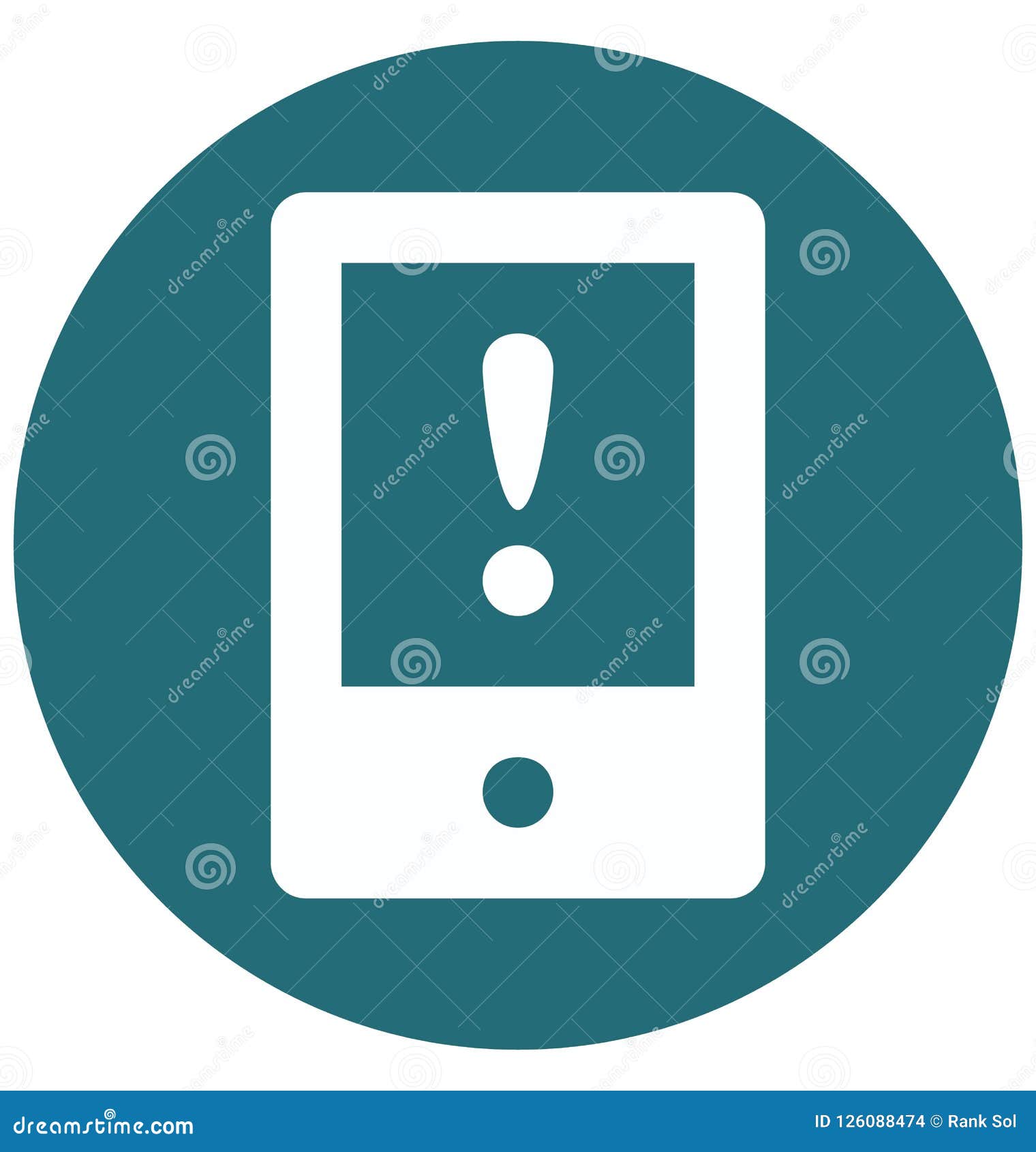 Mobile Error Two Colors Glyph Vector Icon Isolated and Editable Mobile ...