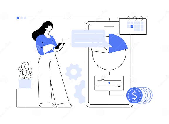 Mobile Expense Management Abstract Concept Vector Illustration. Stock ...