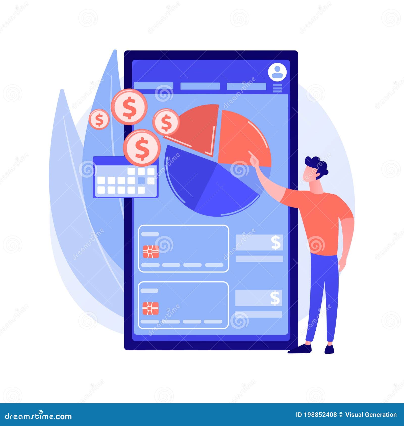 Mobile Expense Management Abstract Concept Vector Illustration. Stock ...
