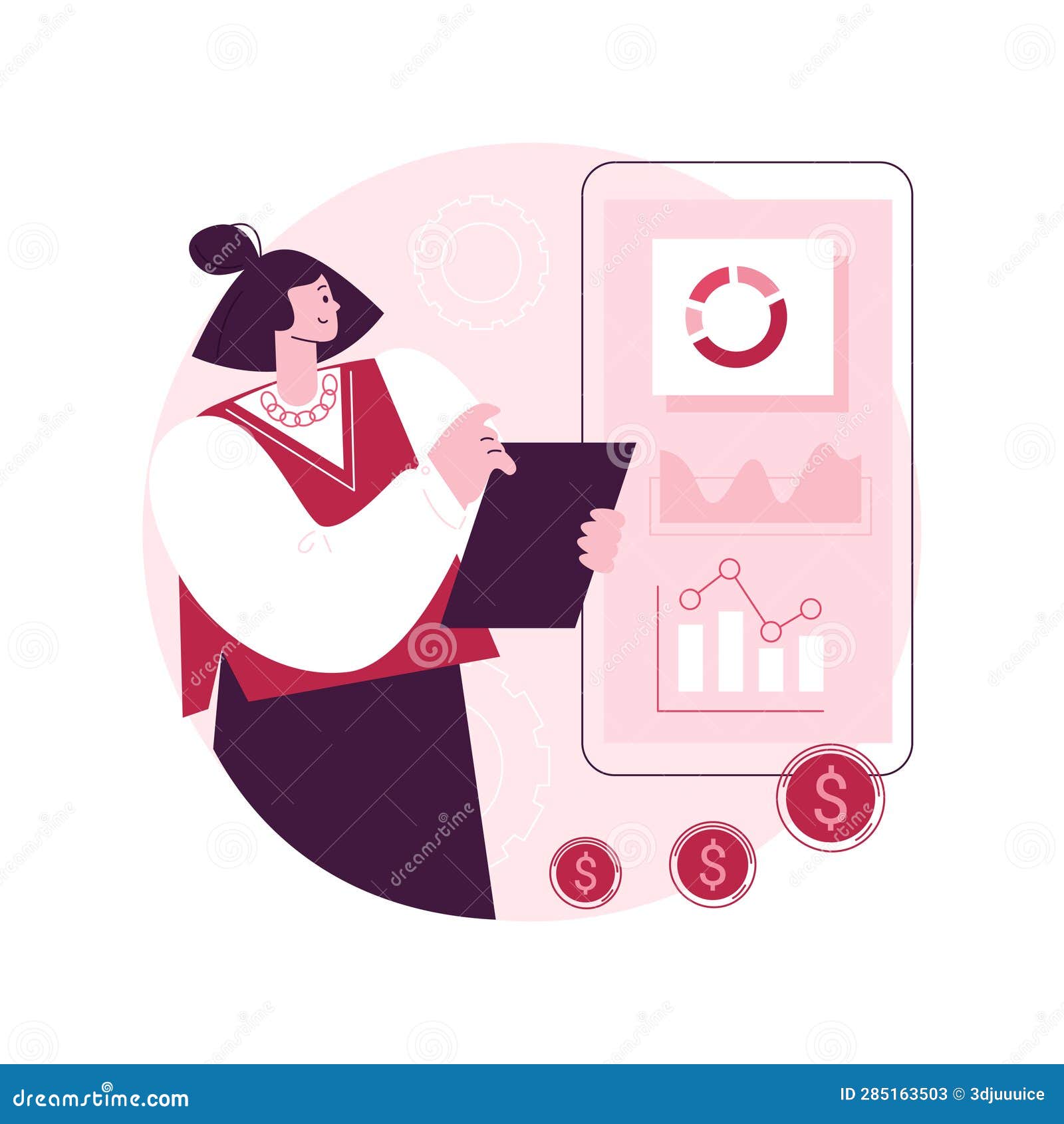 Mobile Expense Management Abstract Concept Vector Illustration. Stock ...