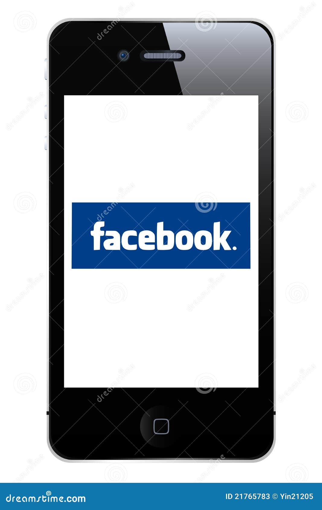 Mobile facebook editorial stock photo. Illustration of social - 21765783