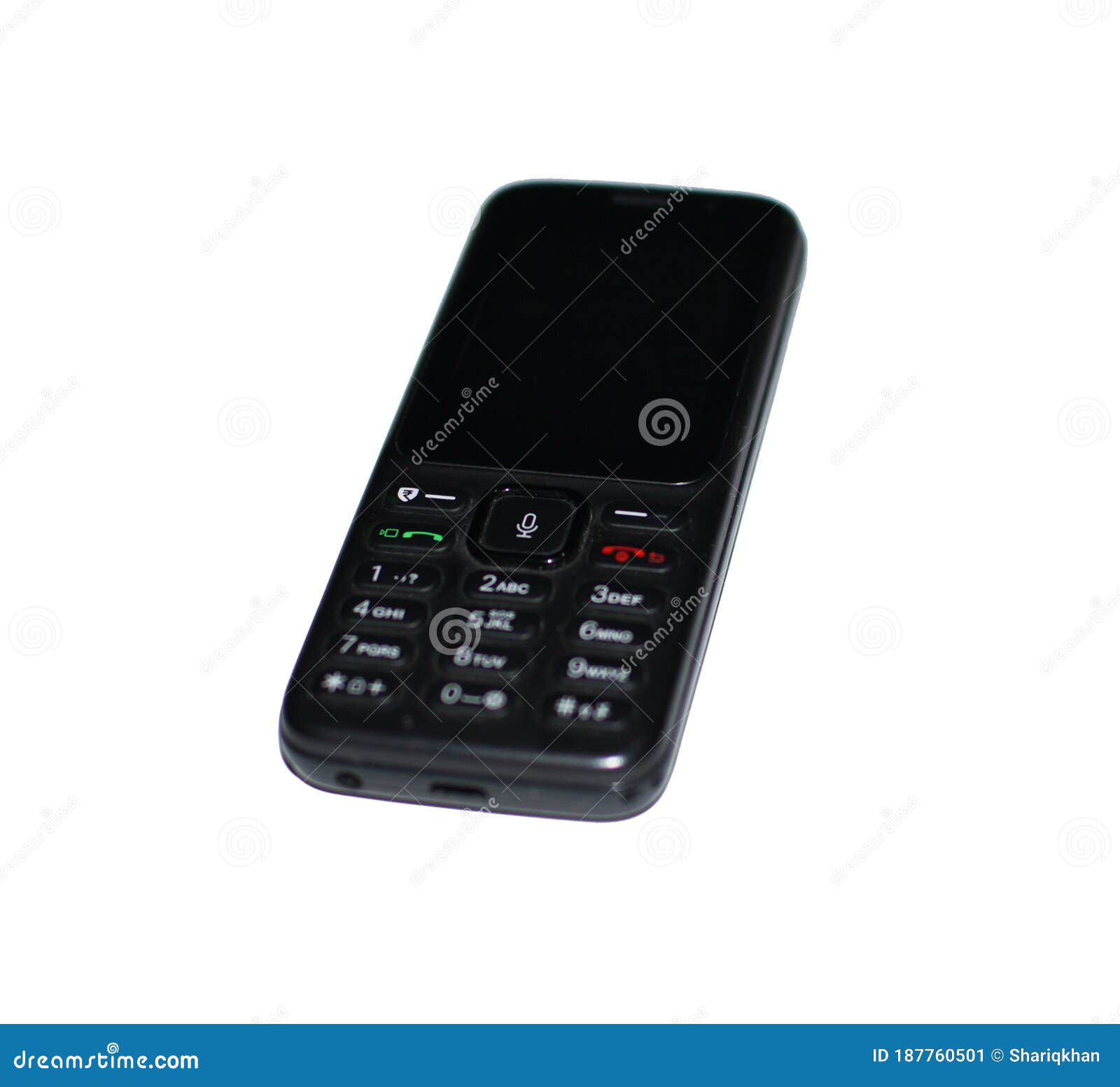 Mobile Feature Phone Basic Handset Isolated on White Background Stock ...