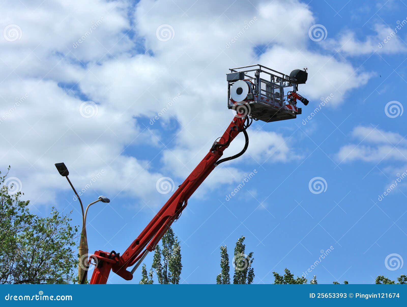 Mobile Fire Escape with Rescue Cradle Stock Image - Image of evacuating ...