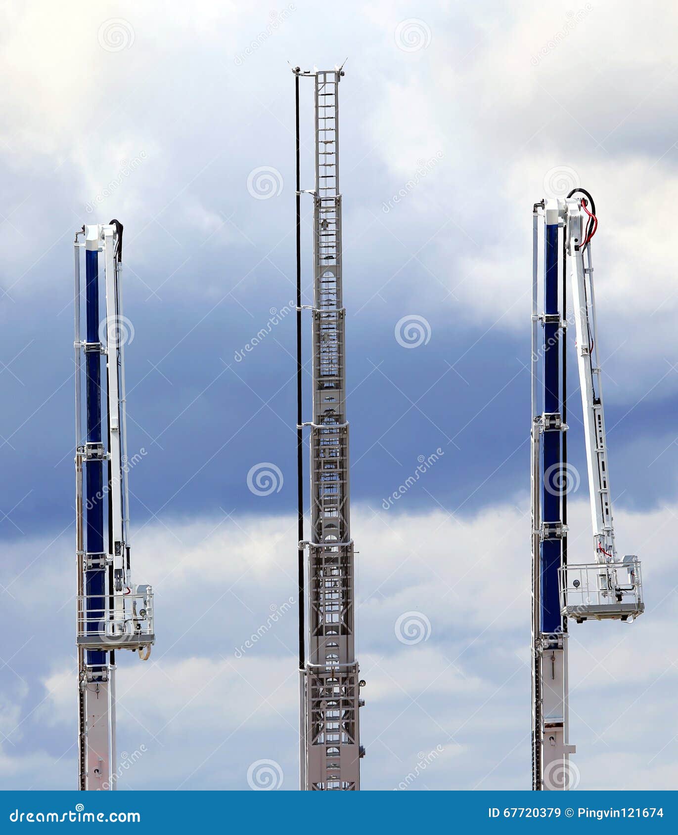 Mobile Fire Escape with Rescue Cradle Stock Image - Image of cradle ...