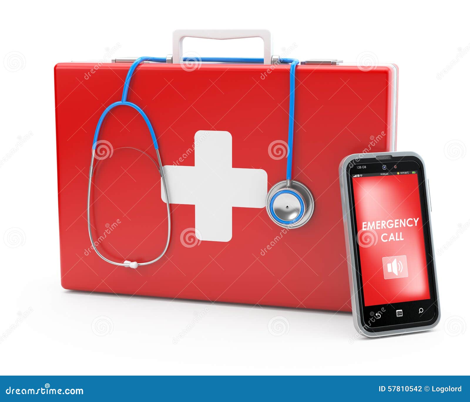 Mobile first-aid concept stock illustration. Illustration of space ...