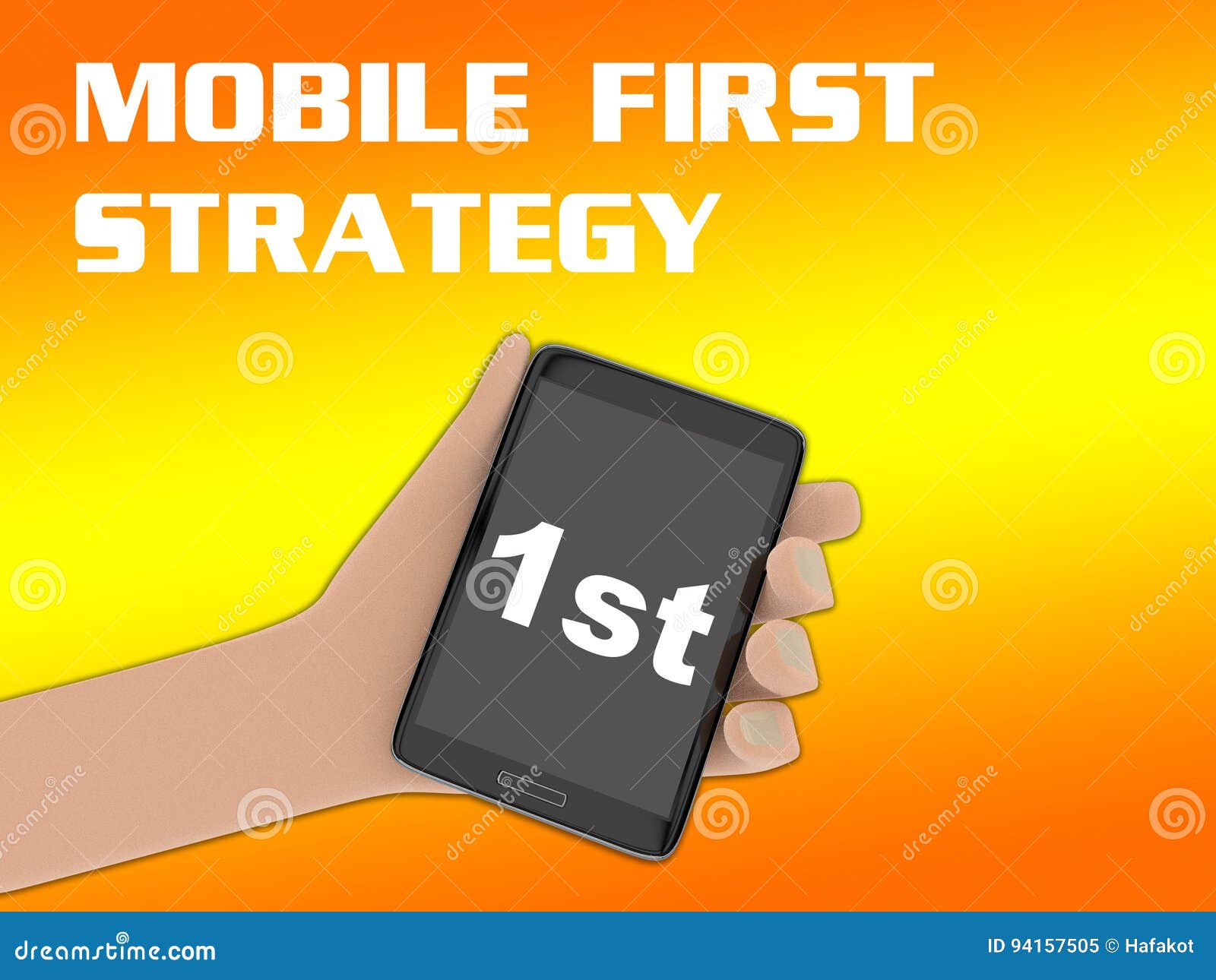 Mobile First Strategy Concept Stock Illustration - Illustration of ...