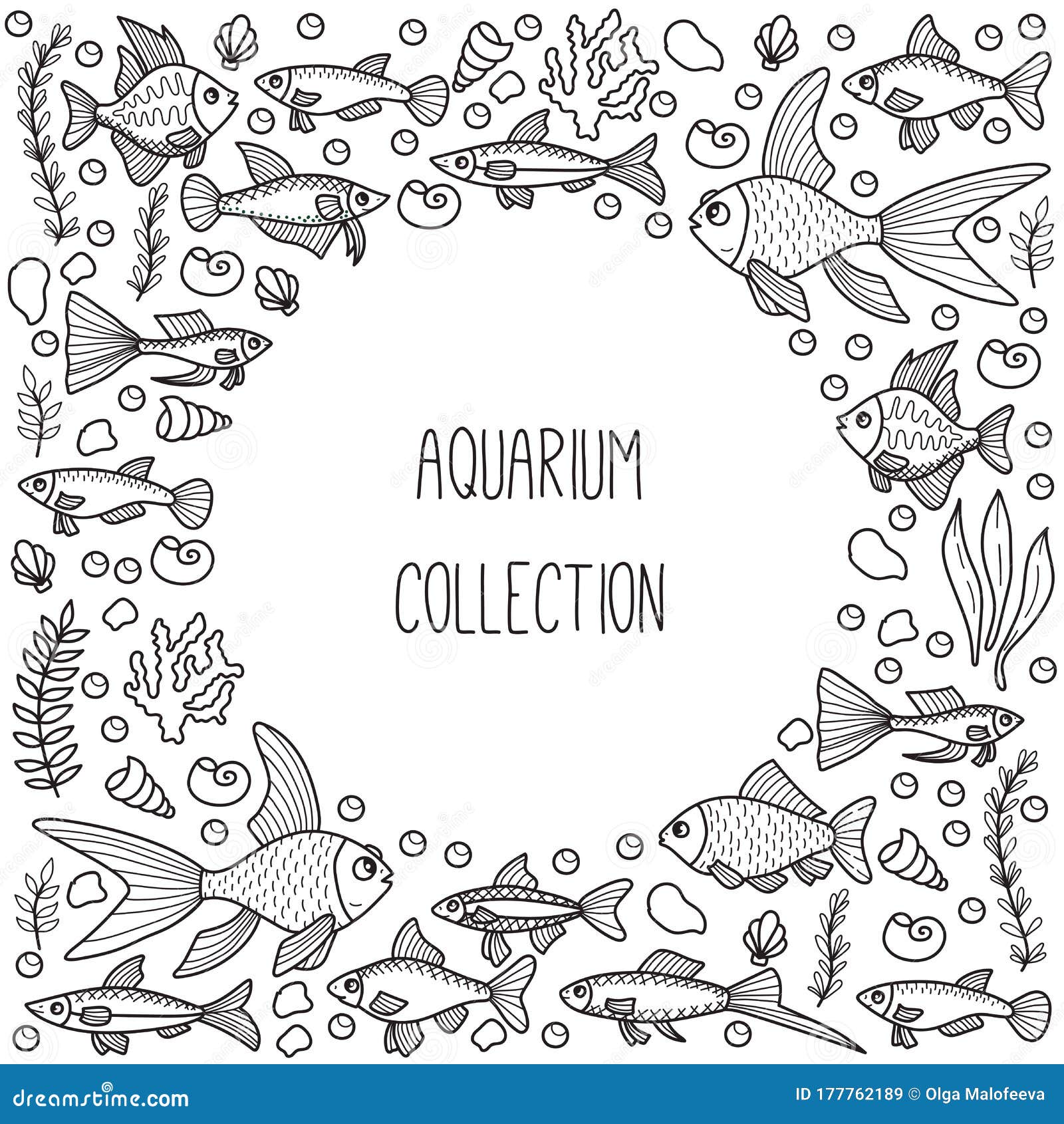 Fish Simple Line Doodle Vector Stock Vector - Illustration of diving ...