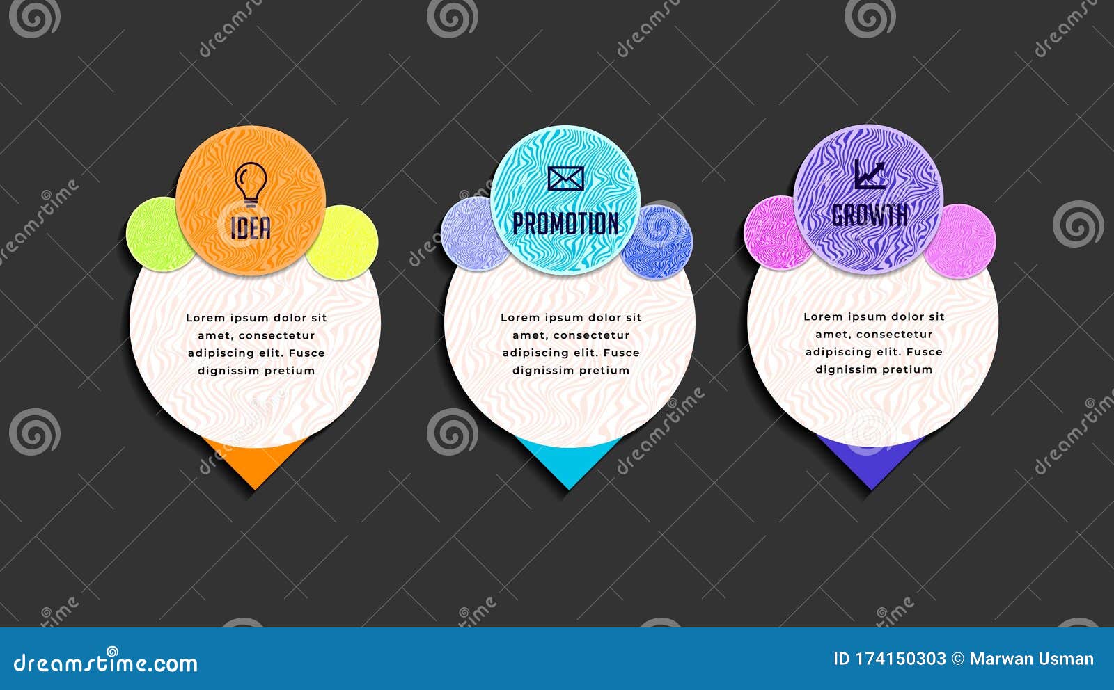 Flat Infographic with Texture Stock Illustration - Illustration of ...