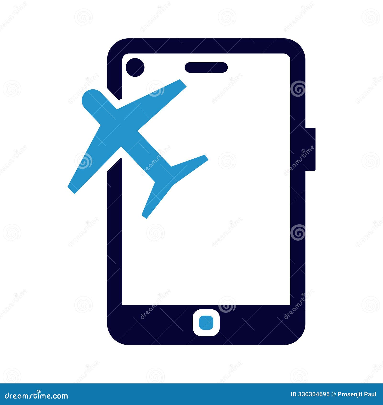 Mobile, Flight, Plane, Online, Mobile Online Flight Check-in Icon Stock ...