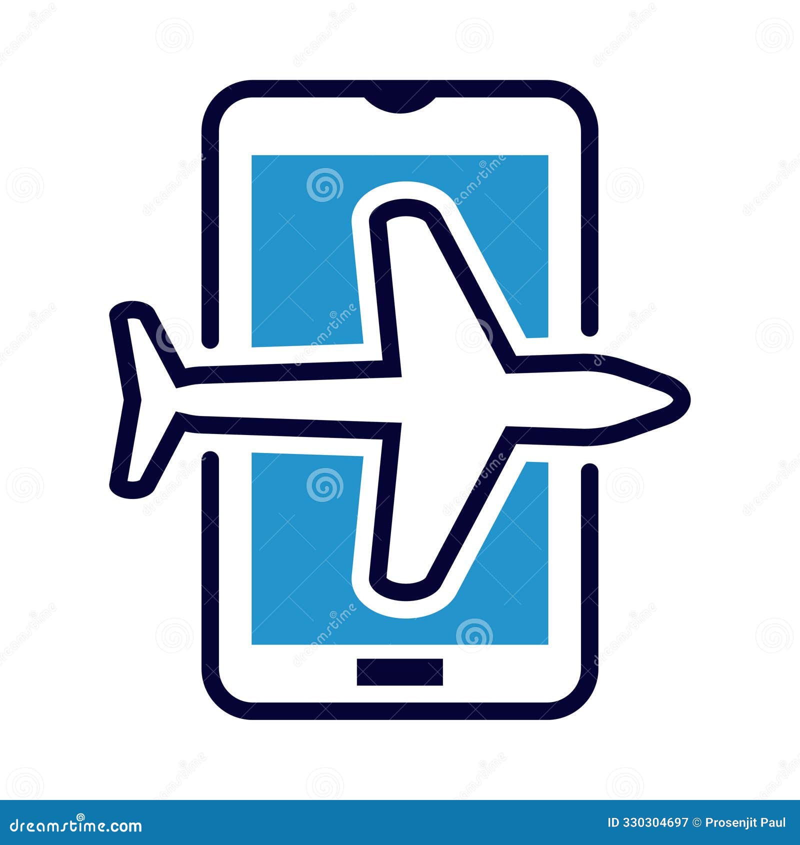 Mobile, Flight, Plane, Online, Mobile Online Flight Check-in Icon Stock ...