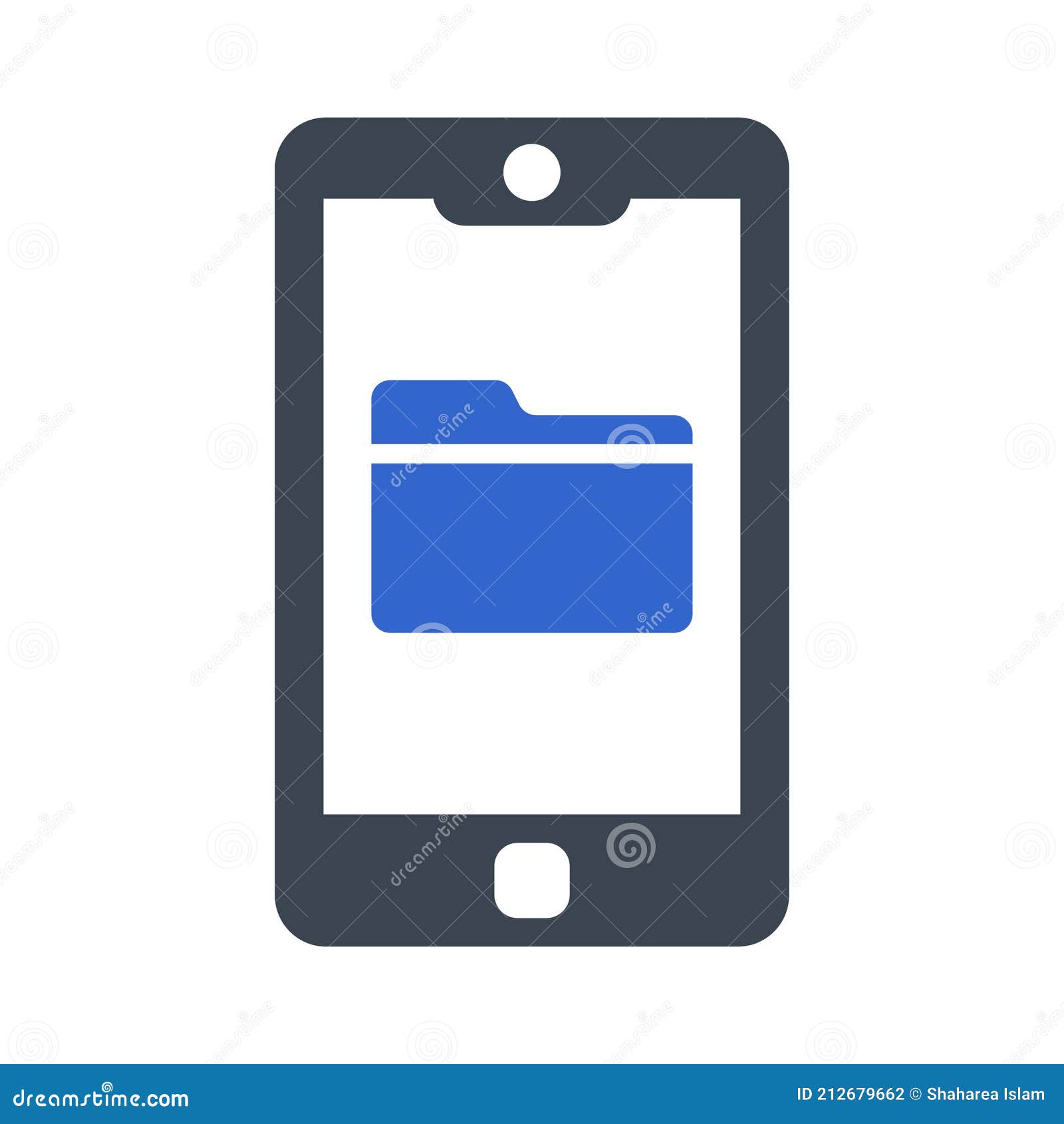 Mobile folder icon stock vector. Illustration of mobile - 212679662