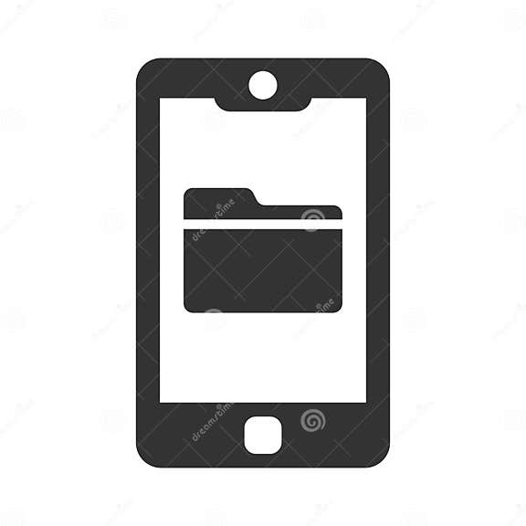 Mobile folder icon stock vector. Illustration of beautiful - 212679973