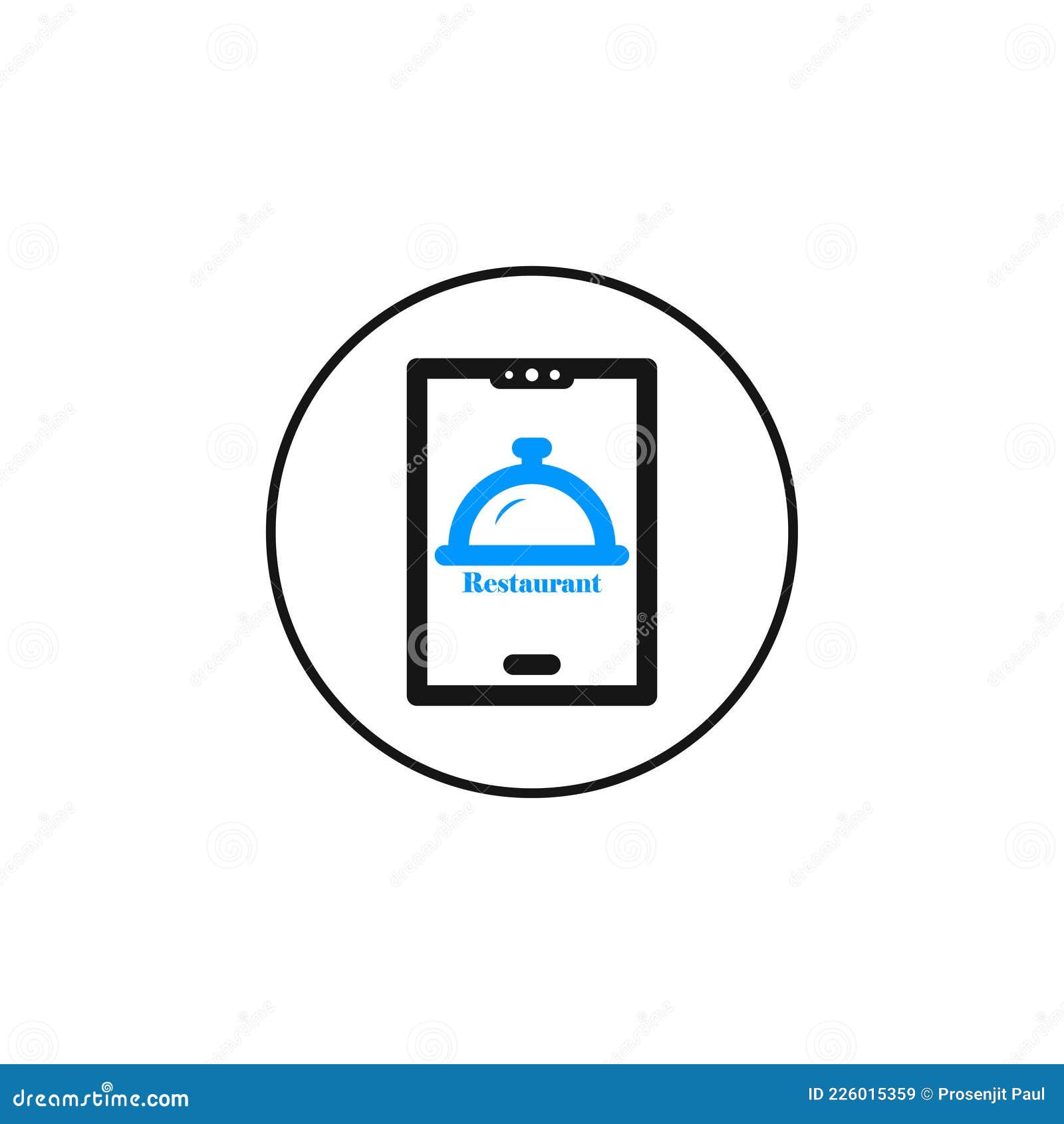 Mobile Food Restaurant Icon Stock Vector - Illustration of hand ...