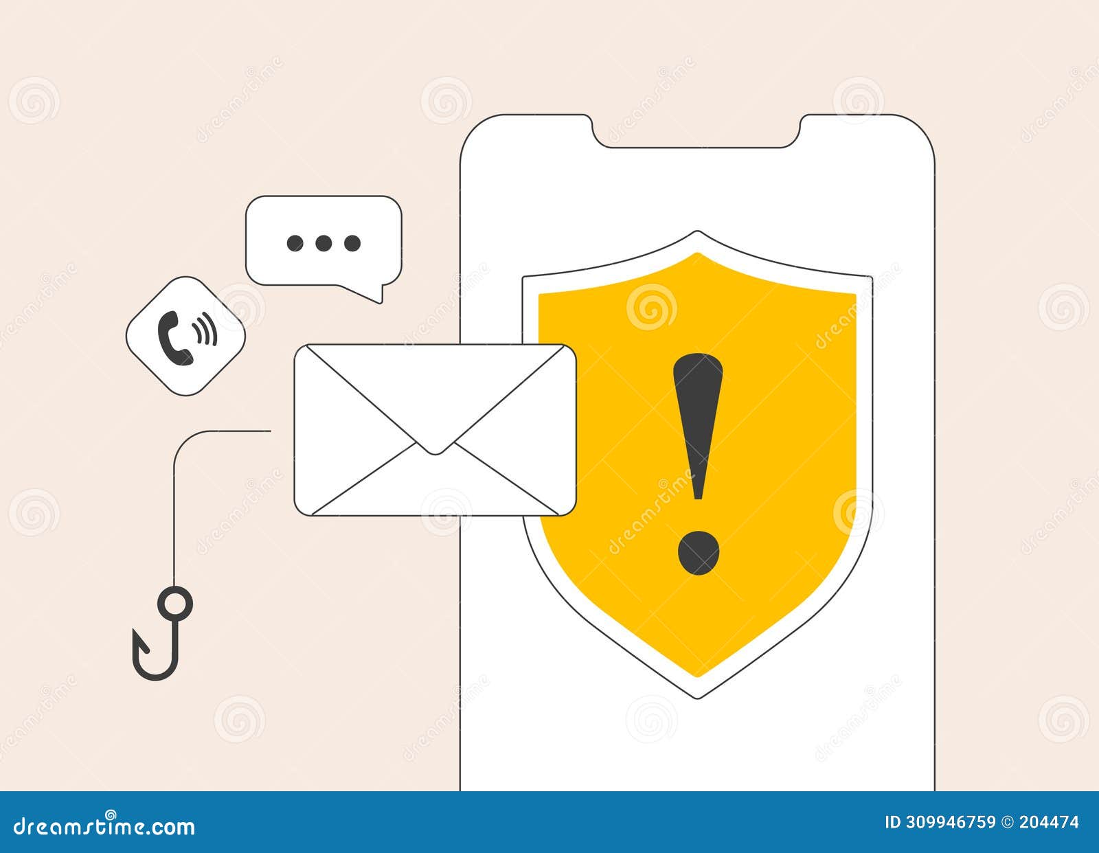 Mobile Fraud Alert. Cybersecurity Alert Visuals, E-mail Phishing ...