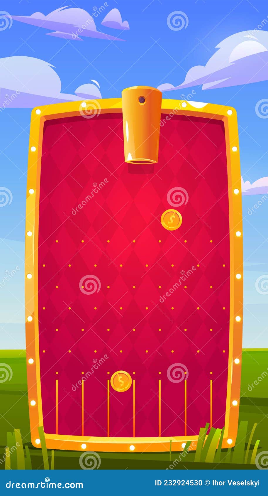 Mobile Game App Background, Application Interface Stock Vector ...