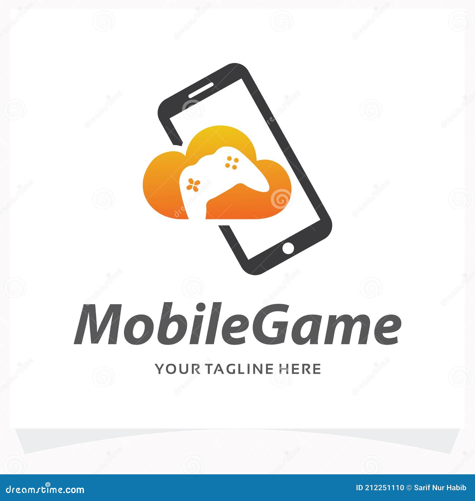 Mobile Game Application Logo Design Template Stock Vector ...