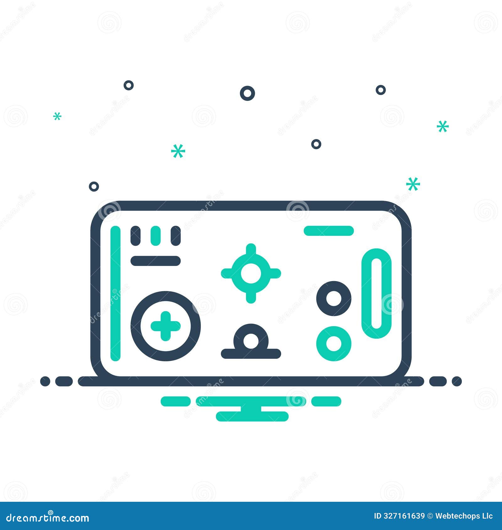 Mix Icon for Mobile Game, Mobile and App Stock Illustration ...