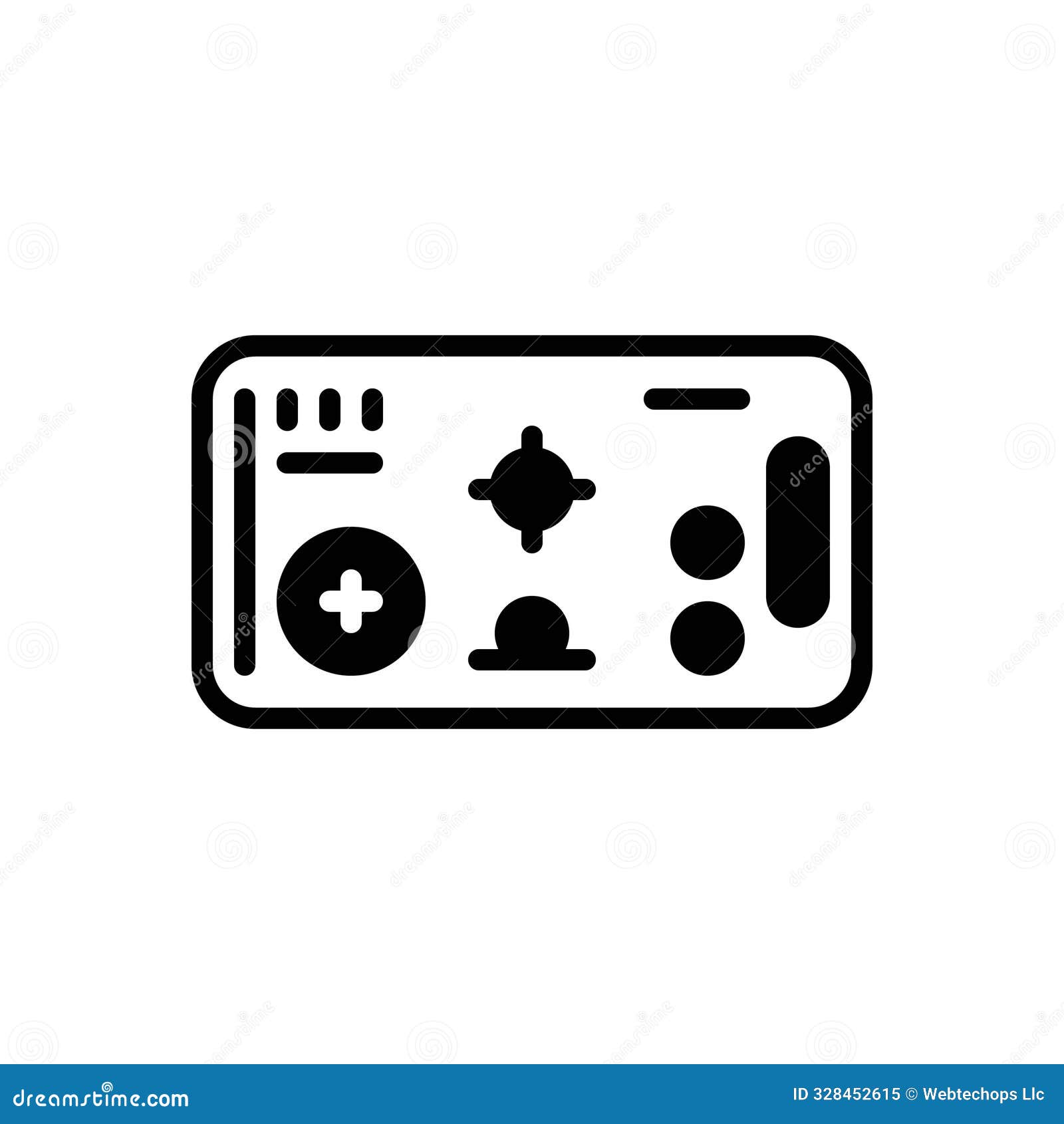 Black Solid Icon for Mobile Game, Mobile and Gaming Stock Illustration ...