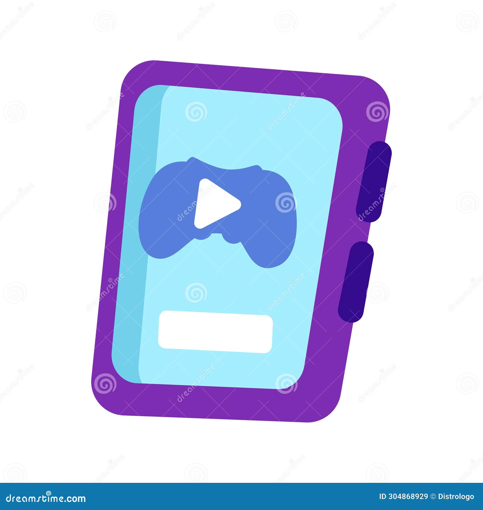 Mobile Game Icon Element Vector Illustration in Flat Style Design. Play ...