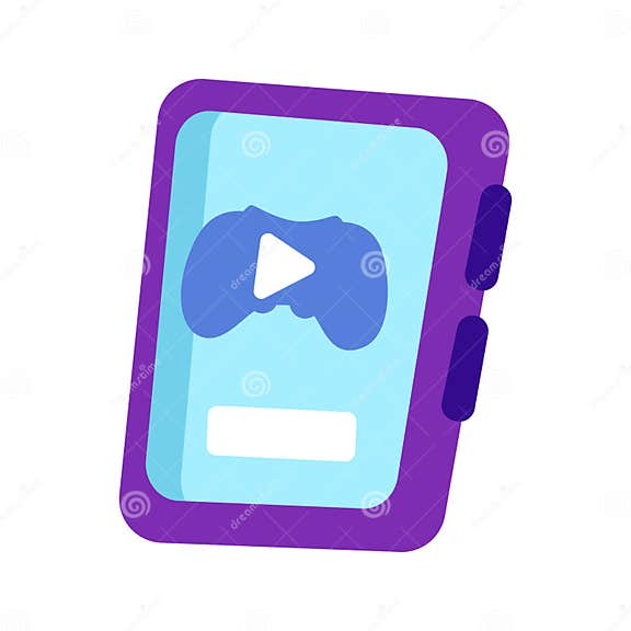 Mobile Game Icon Element Vector Illustration in Flat Style Design. Play ...