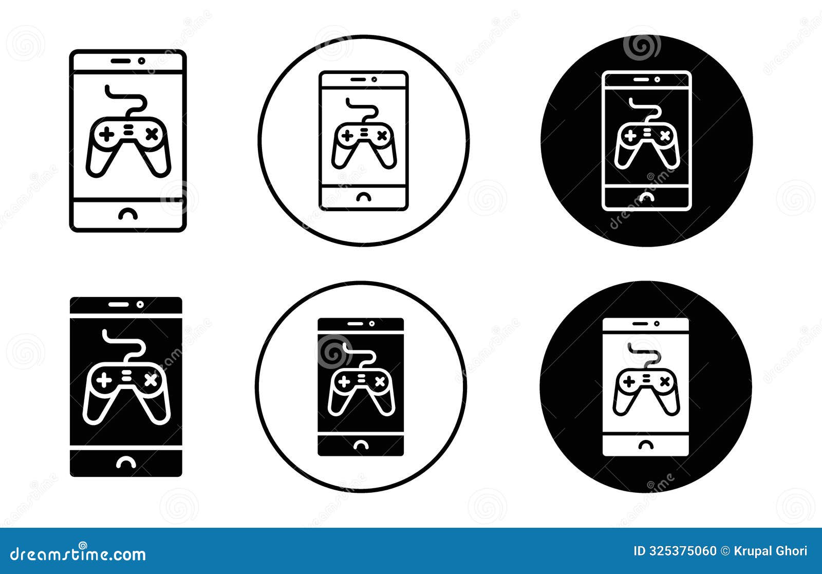 Mobile Game icon stock vector. Illustration of display - 325375060