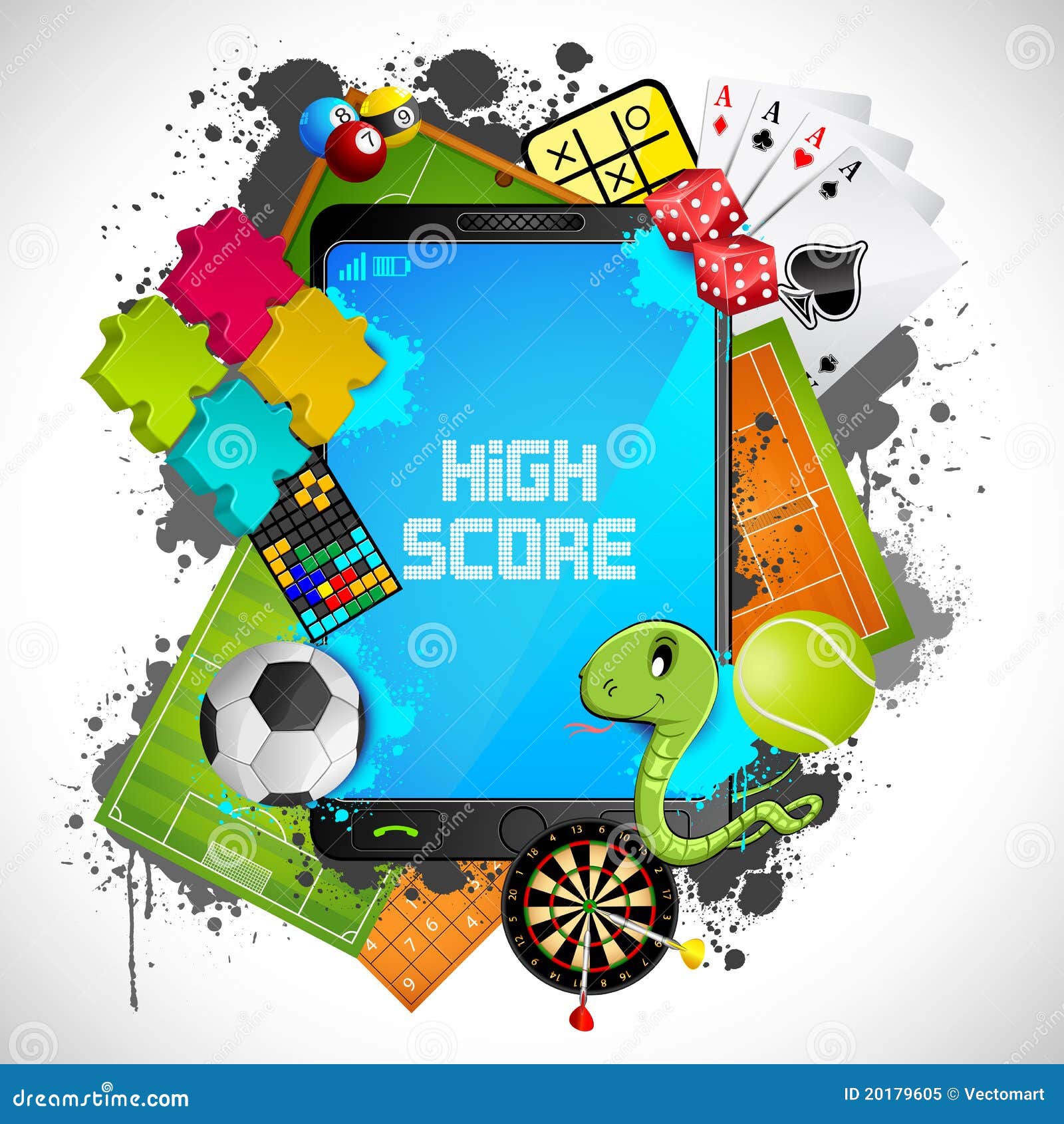 Mobile Gaming stock vector. Illustration of futuristic - 20179605