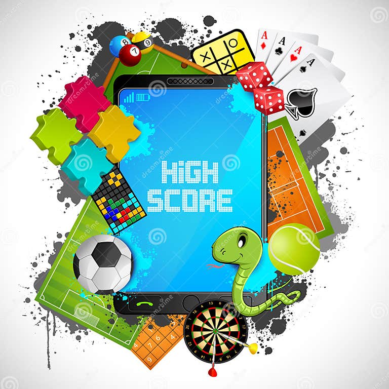 Mobile Gaming stock vector. Illustration of futuristic - 20179605