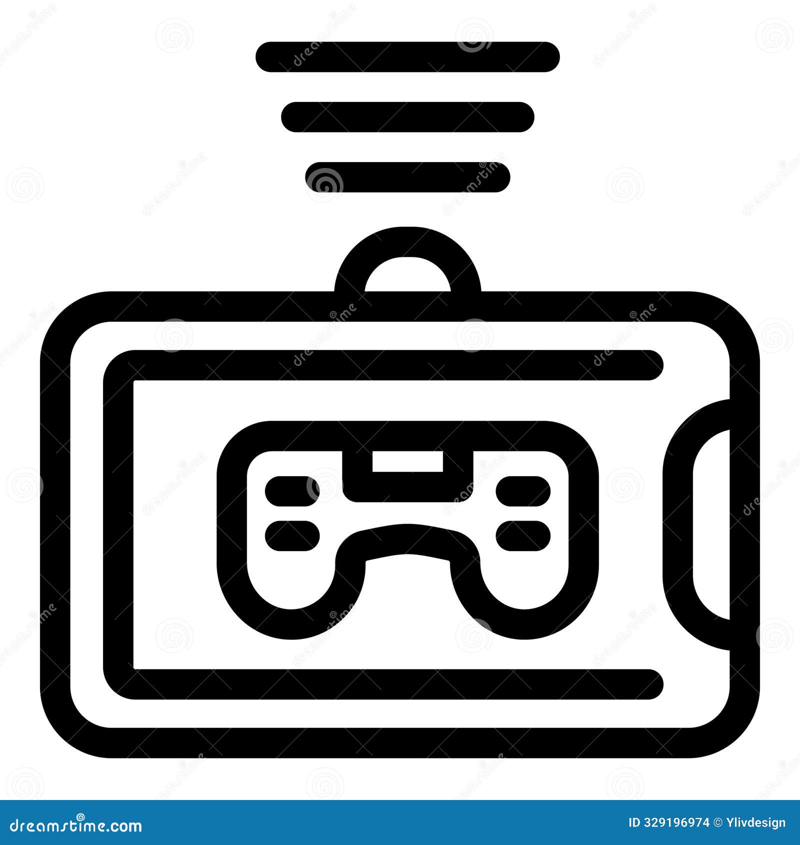 Mobile Gaming Platform Logo with Gamepad Controller and Signal Stock ...