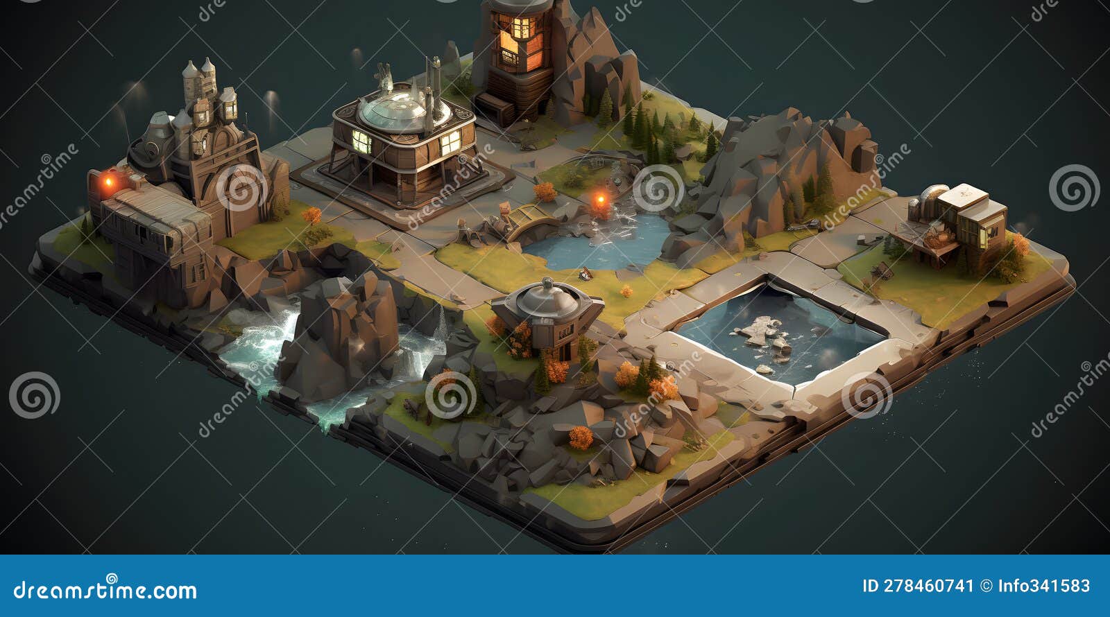 Mobile Gaming Strategy Game Create a Base with Defenses H Generative AI ...