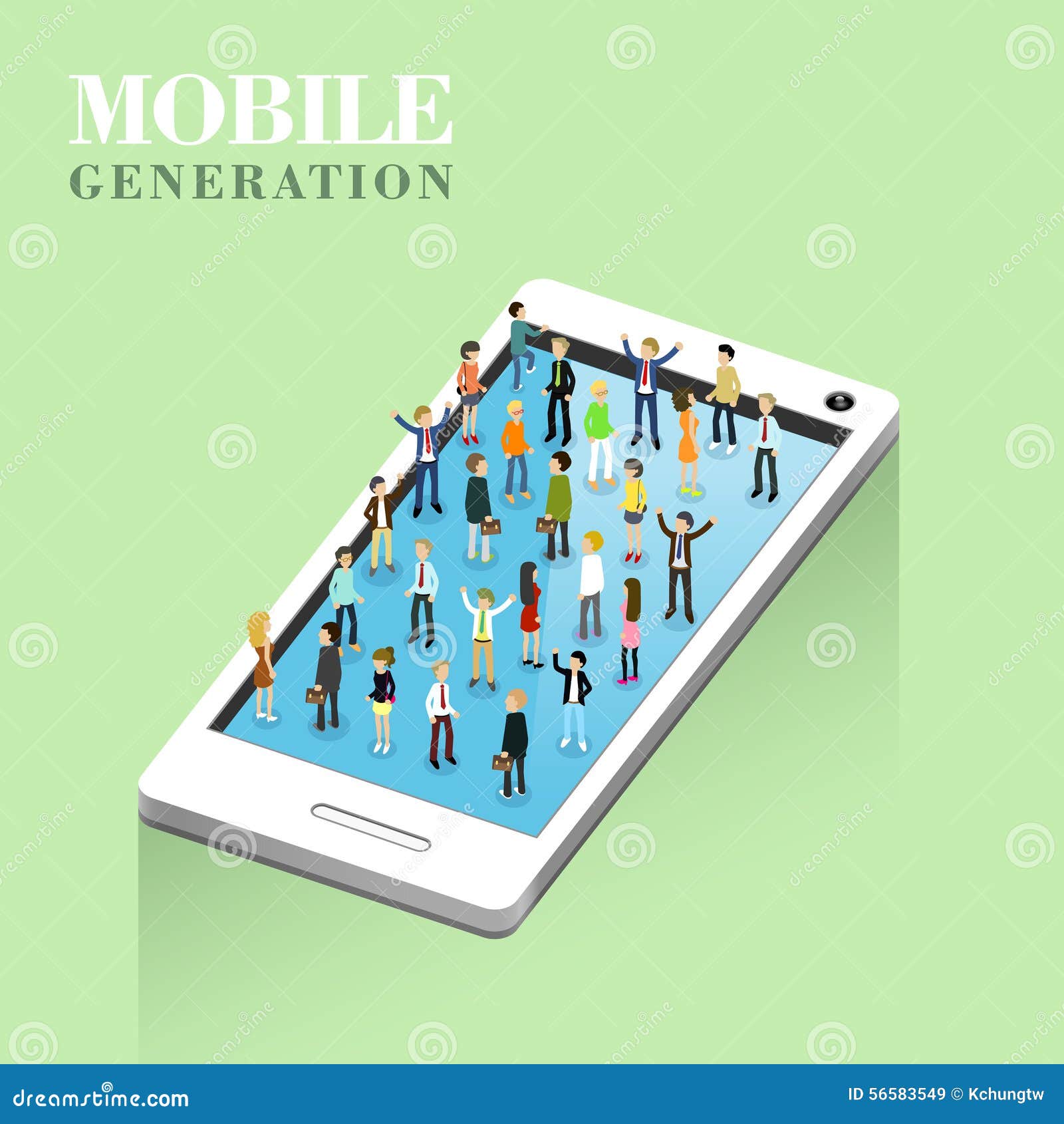 Mobile generation concept stock vector. Illustration of display - 56583549