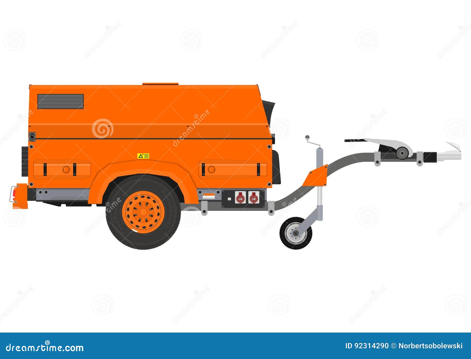Mobile generator. stock vector. Illustration of equipment - 92314290