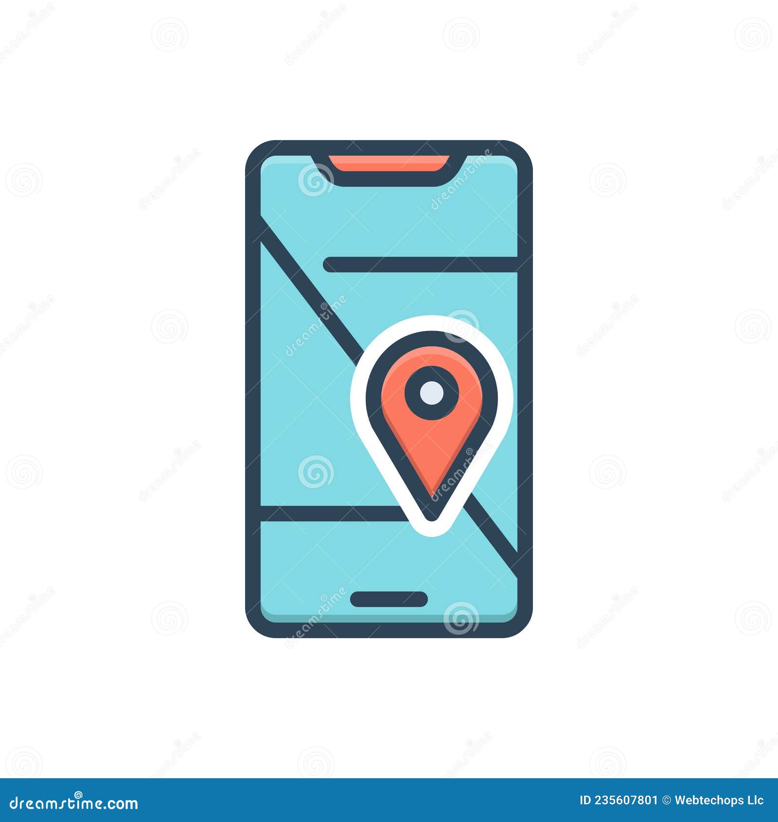 Two Color Map Localization Vector Icon From Maps And Flags Concept ...