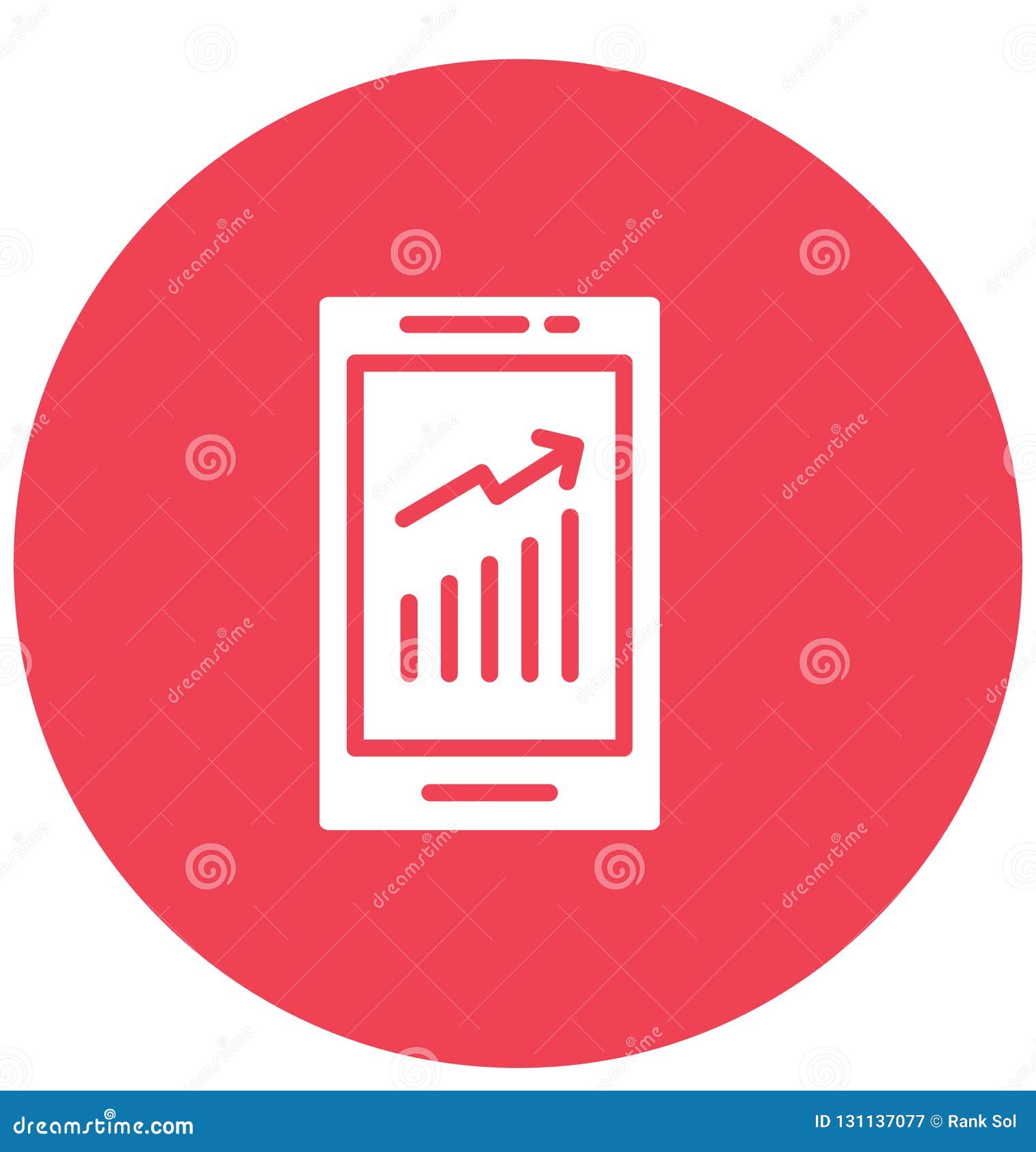Mobile Graph Isolated Vector Icon that Can Be Easily Modified or Edited ...