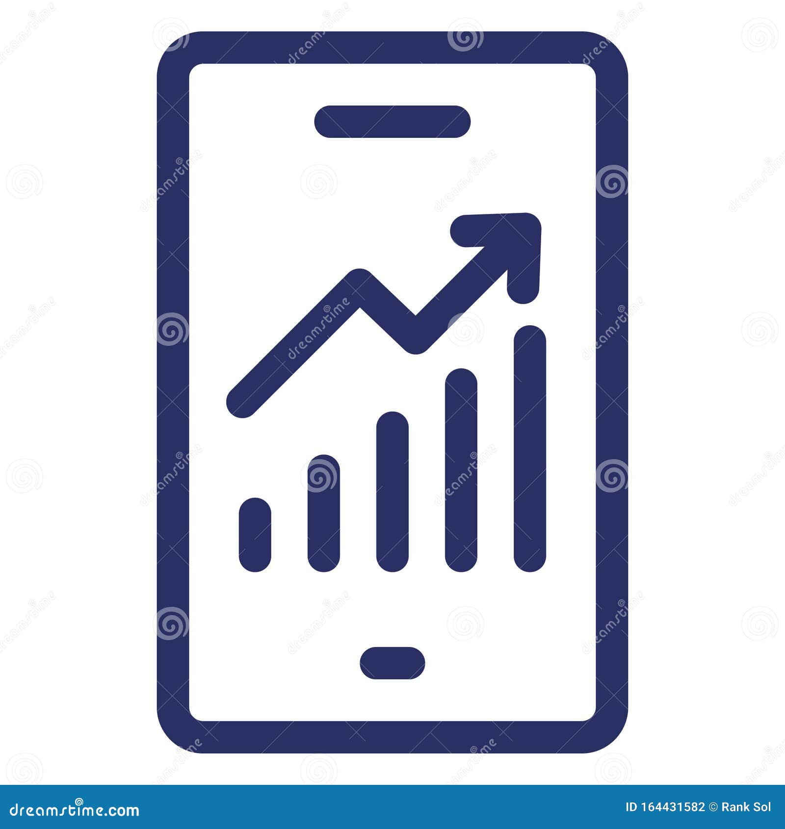 Mobile Graph Isolated Vector Icon Which Can Easily Modify or Edit Stock ...