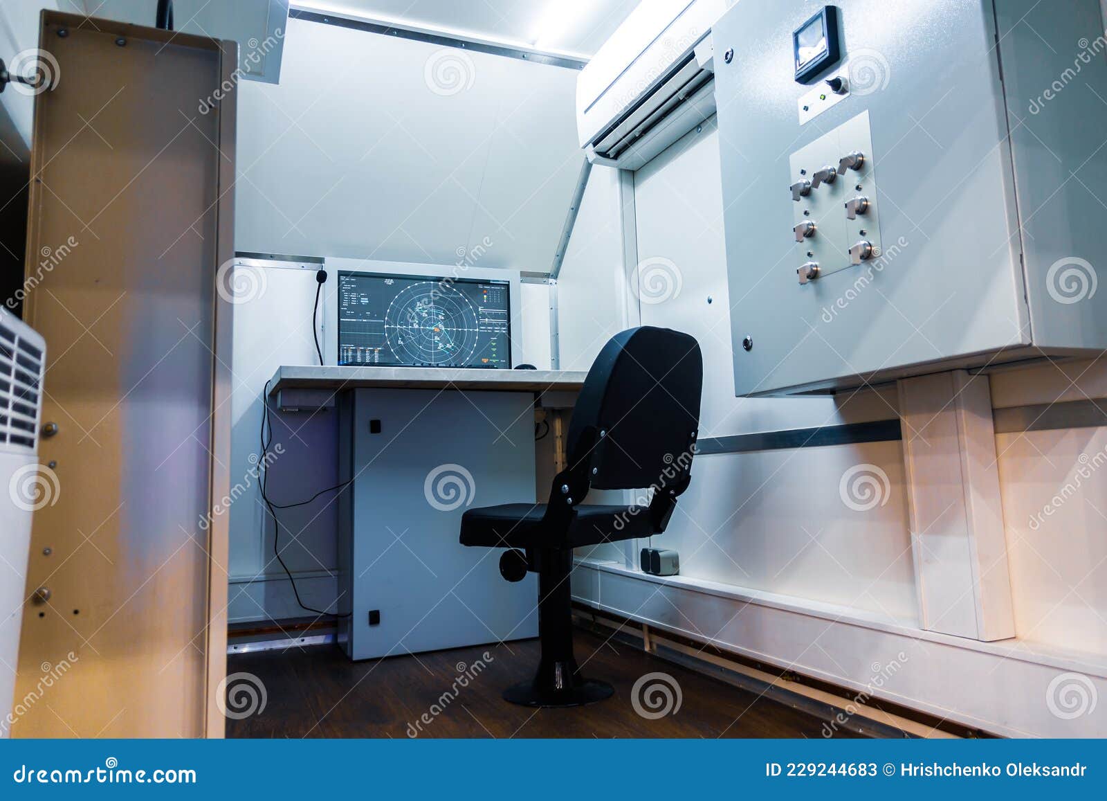 Mobile Ground Radar Control Panel. Radar Complex Stock Image - Image of ...
