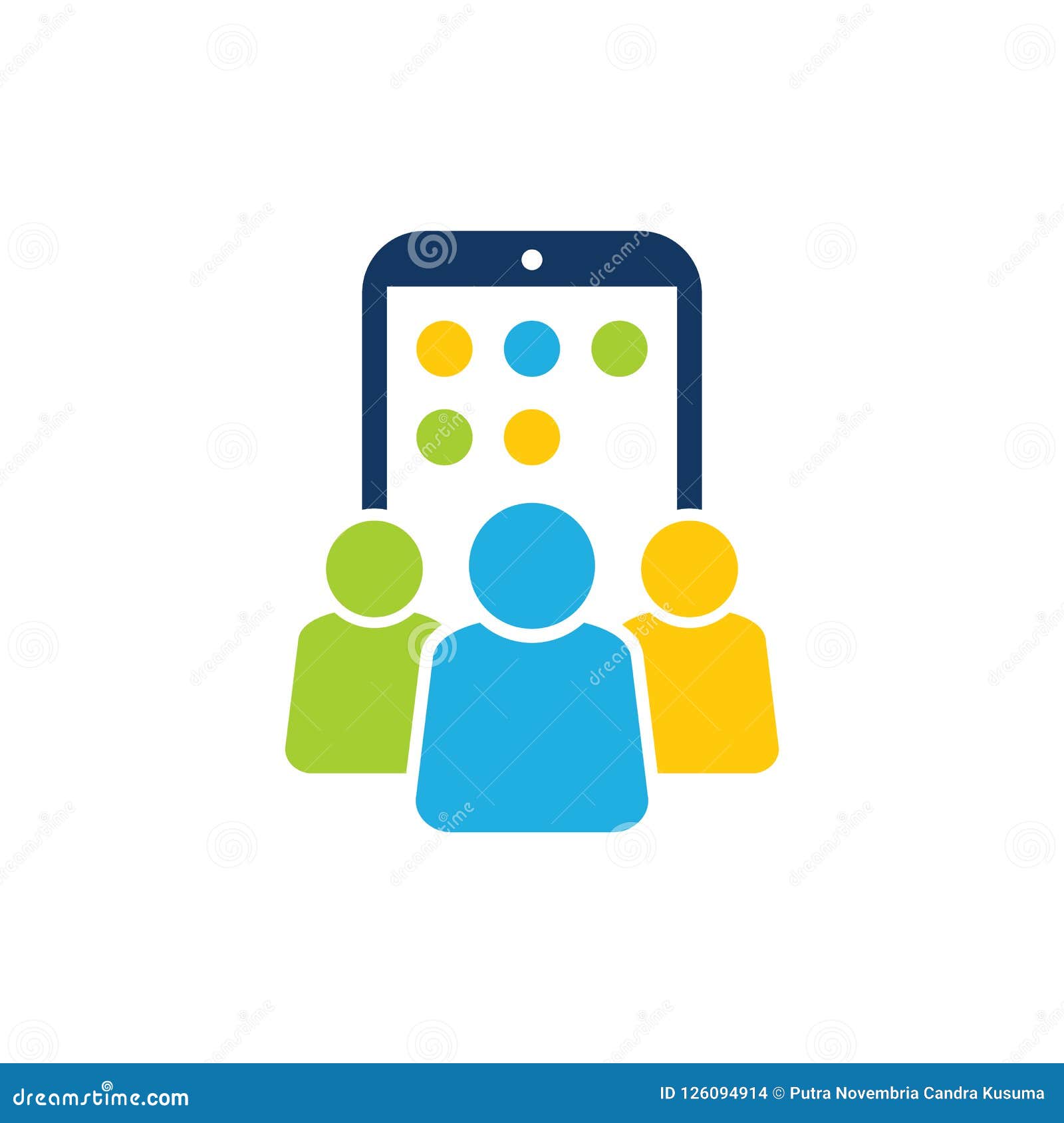 Mobile Group Logo Icon Design Stock Vector - Illustration of device ...