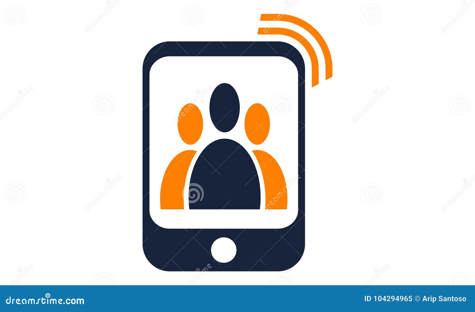 Mobile Group Relationship stock vector. Illustration of connect - 104294965