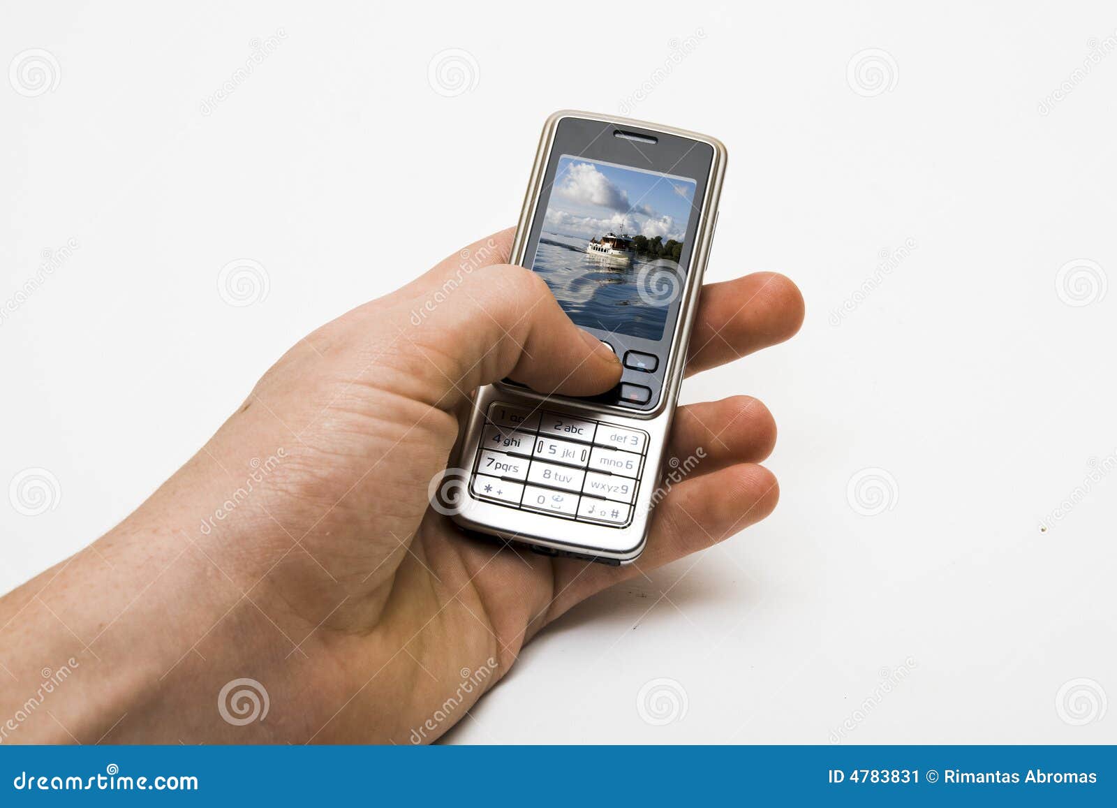 Mobile on a hand stock image. Image of call, communicate - 4783831
