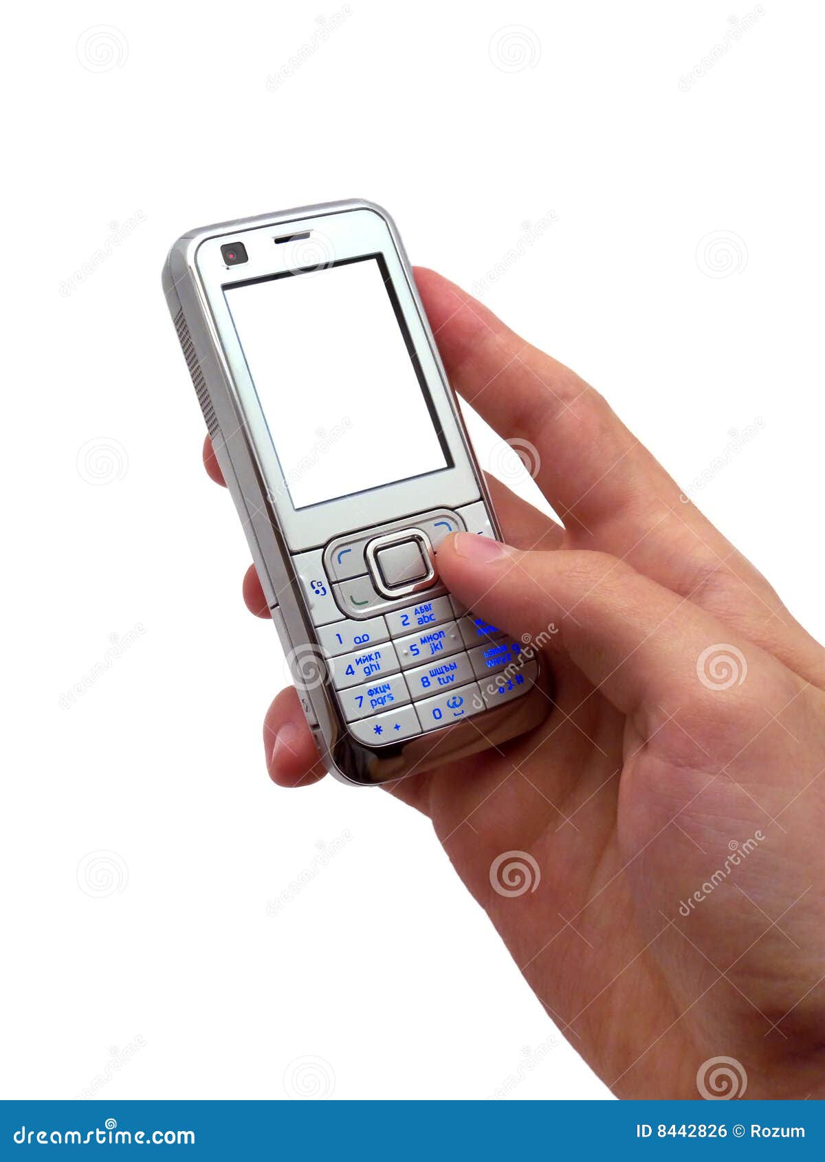 Mobile in hand stock photo. Image of cellulars, cellphone - 8442826